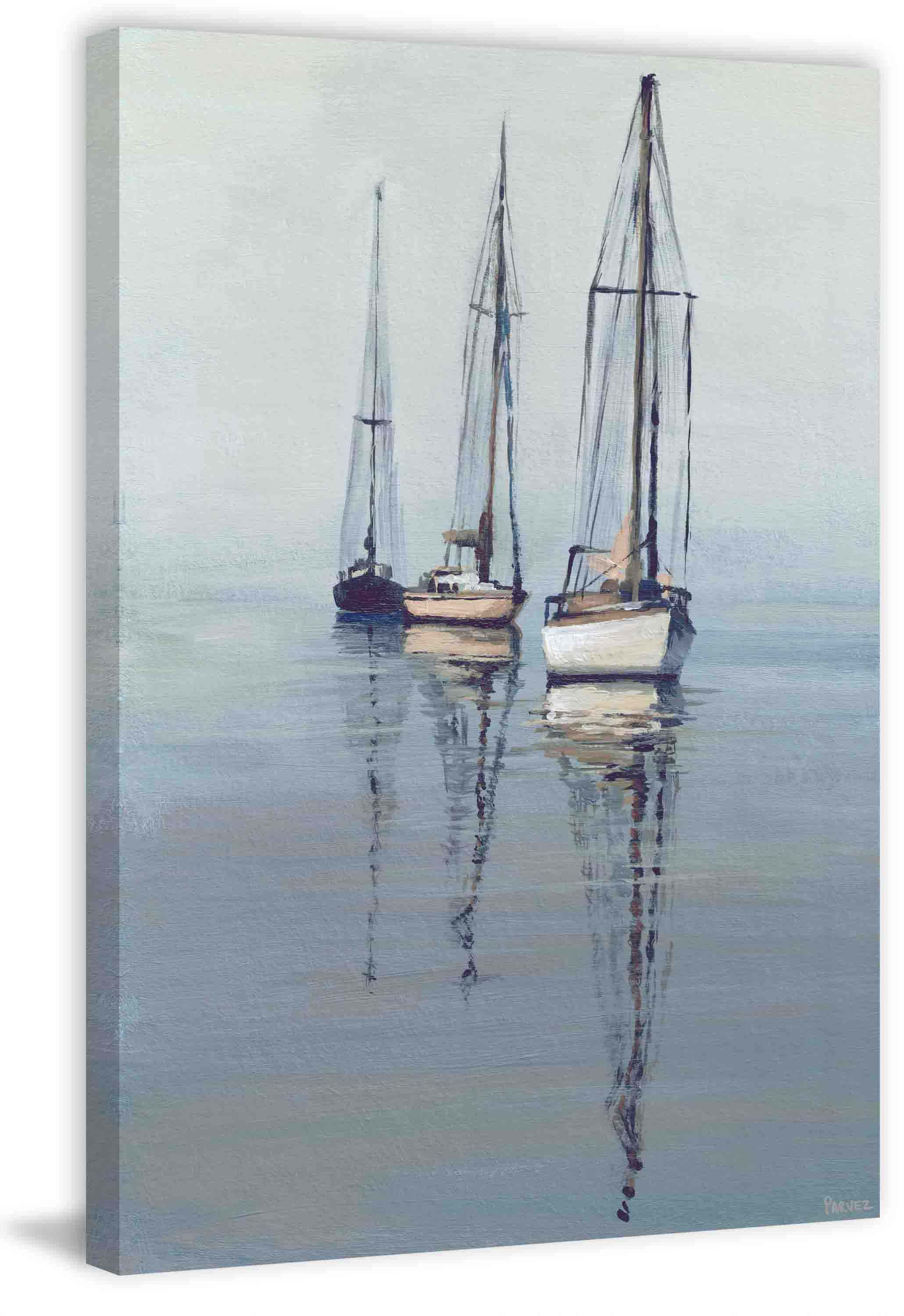 Breakwater Bay Sailing Free by Parvez Taj - Wrapped Canvas Painting | Wayfair